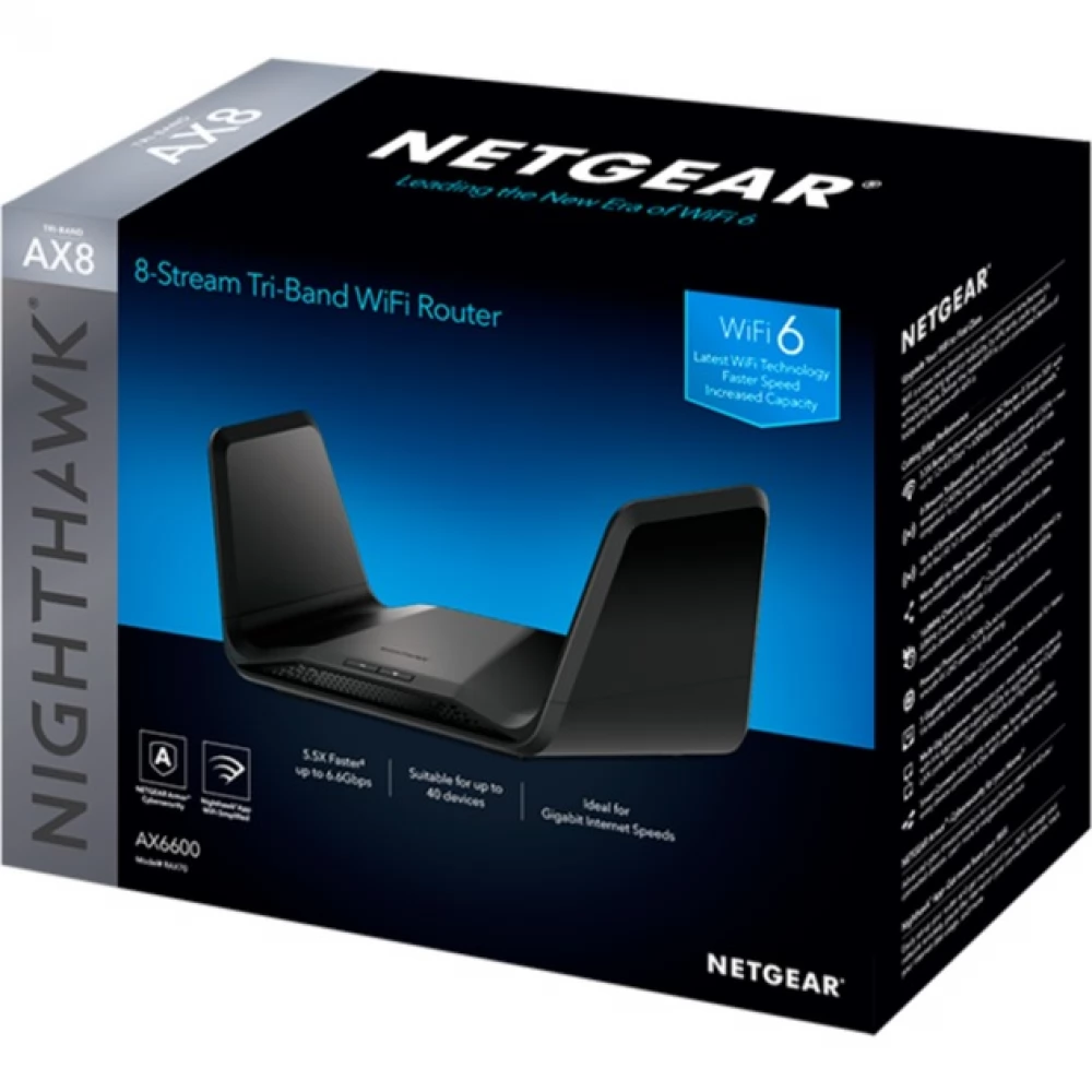 NETGEAR Nighthawk AX6600 WIFi 6 Tri-Band Router - iPoncomp.com