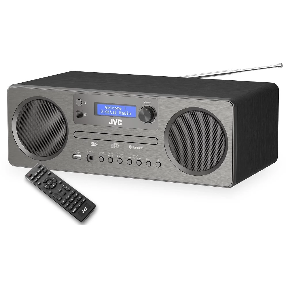 JVC RD E861B DAB Radio grey iPoncomp