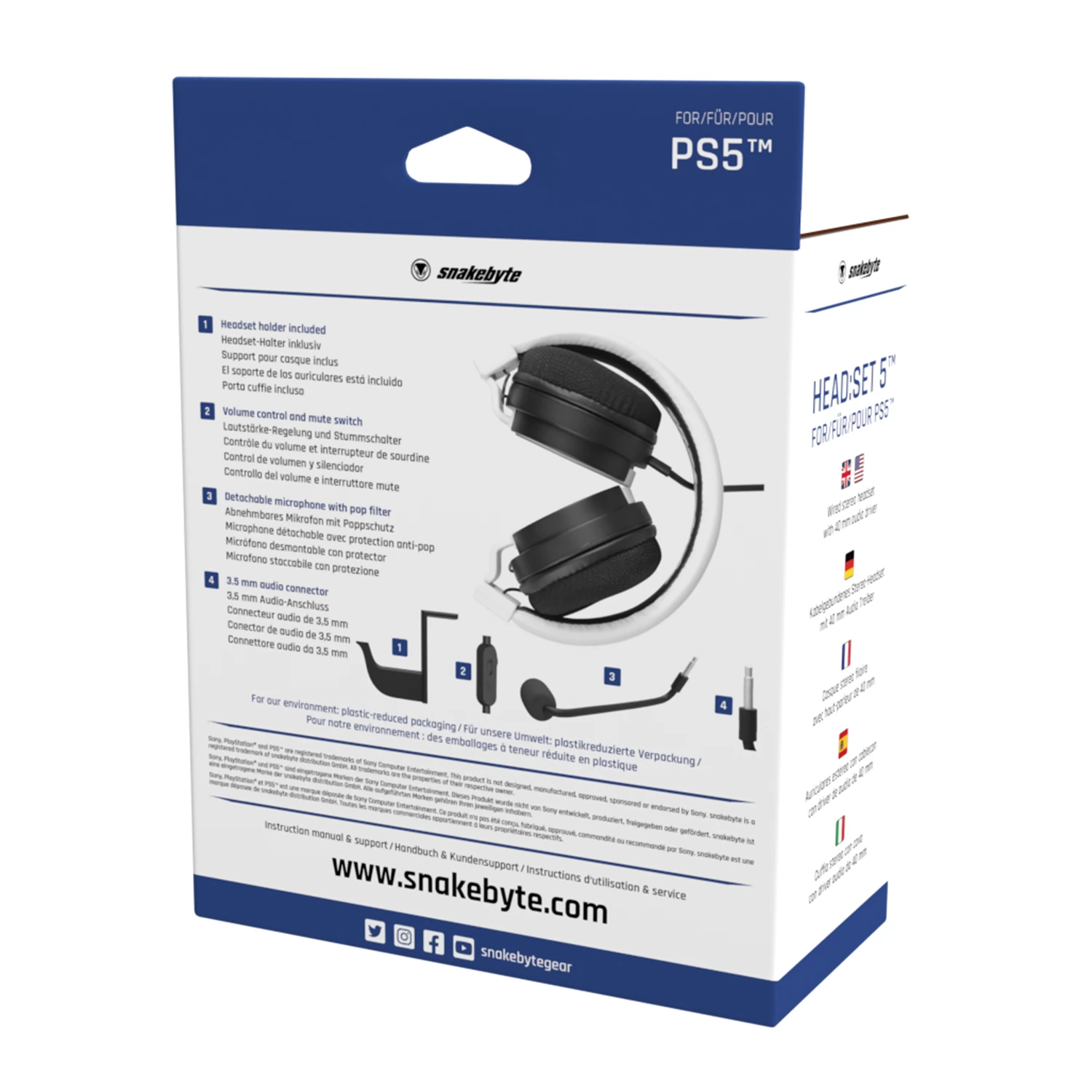 SNAKEBYTE HeadSet 5 fejhallgató PS5 - iPon.hu
