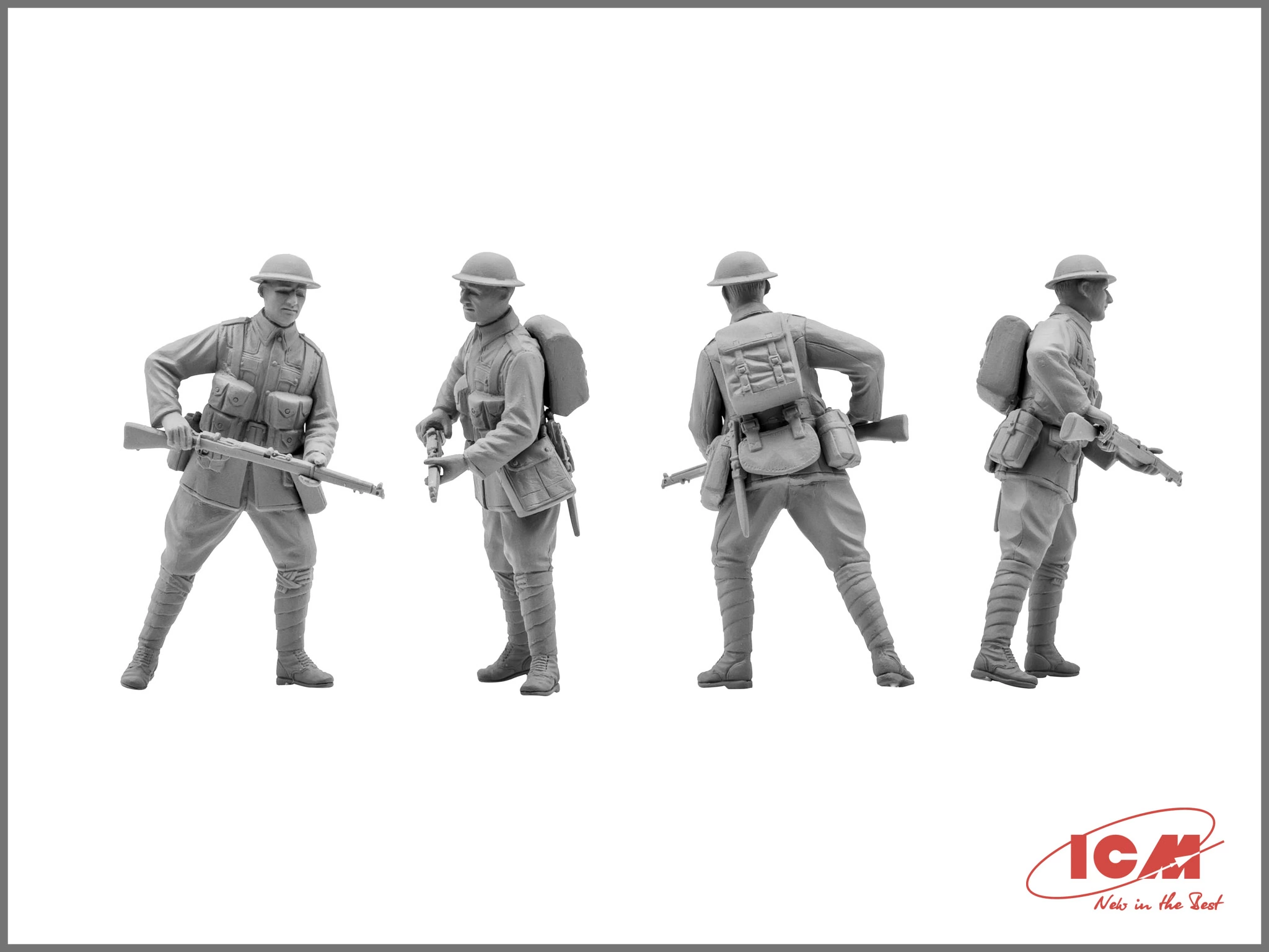 ICM 1/35 Brit infantry 1917-1918 figura set model accessory - iPoncomp.com