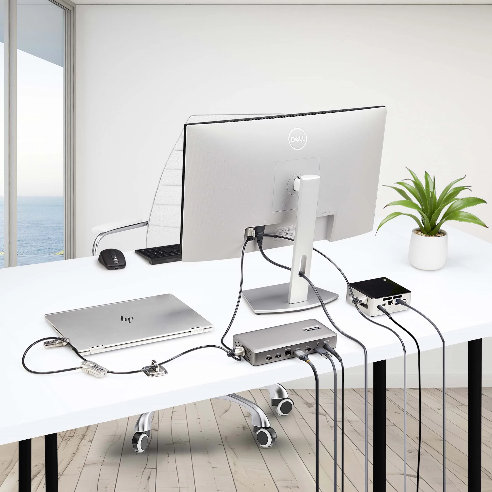 STARTECH 3M4-DESK-LOCKING-KIT Laptop/Desktop and Peripheral Lock Kit ...