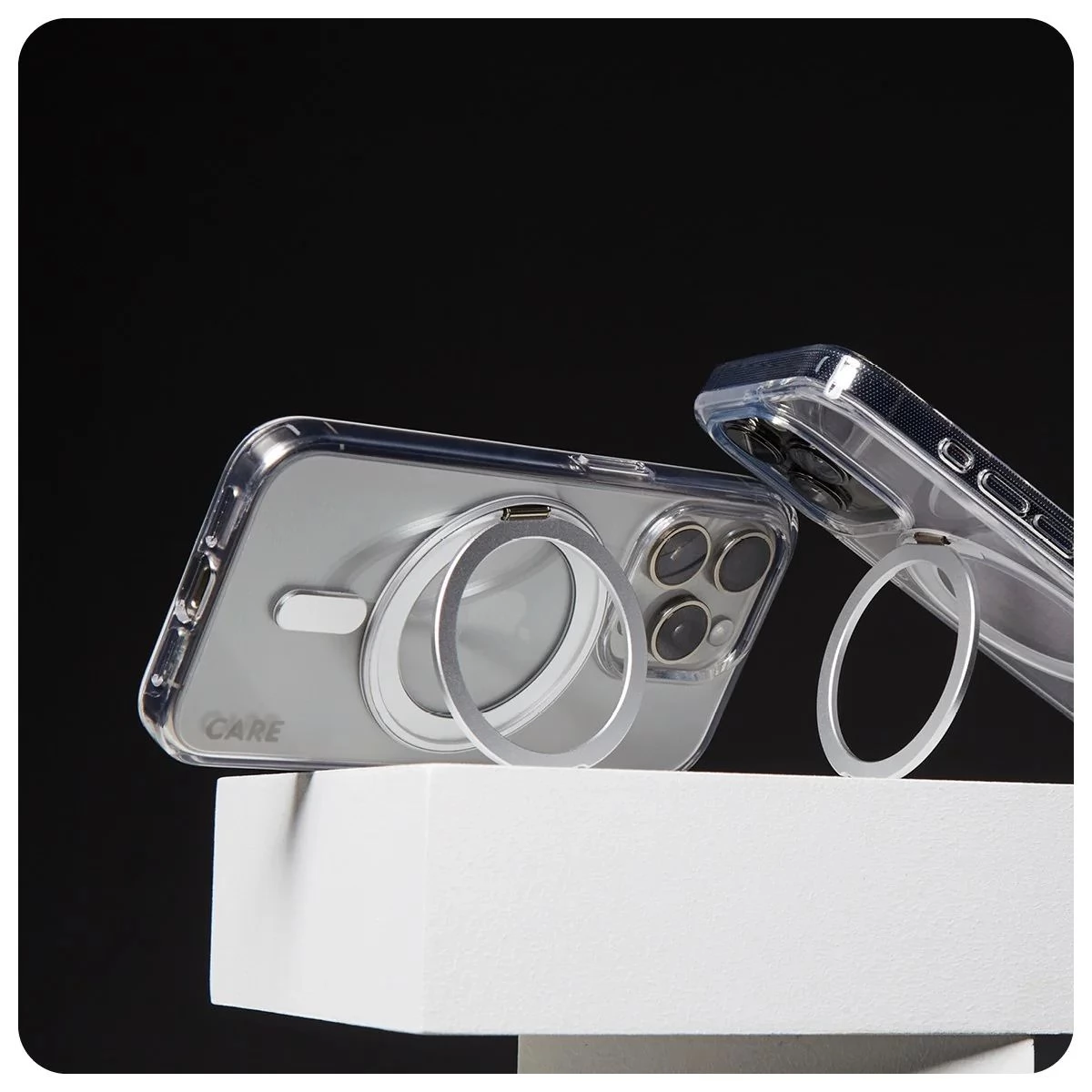 PANZERGLASS CARE Feature Magsafe case kickstand iPhone 16 Pro Max transparent silver - iPoncomp.com