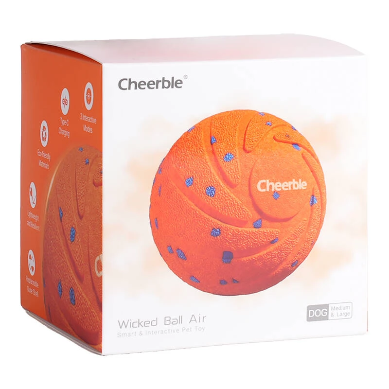 CHEERBLE Wicked Ball Air interactive dog ball orange - iPoncomp.com