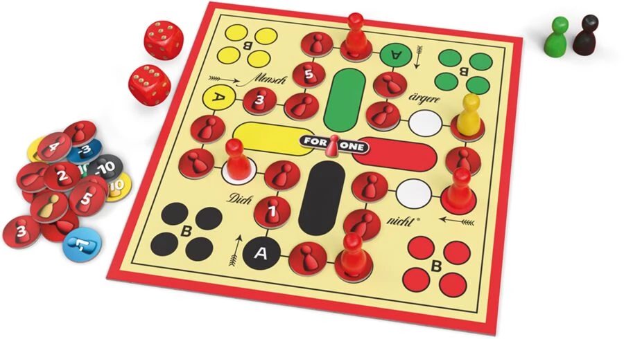 SCHMIDTSPIELE Mensch ärgere Dich nicht board game for one edition NÉMET ...