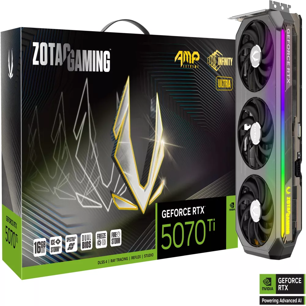 ZOTAC ZT-B50710BU-10P AMP Extreme INFINITY ULTRA GeForce RTX 5070 Ti ...