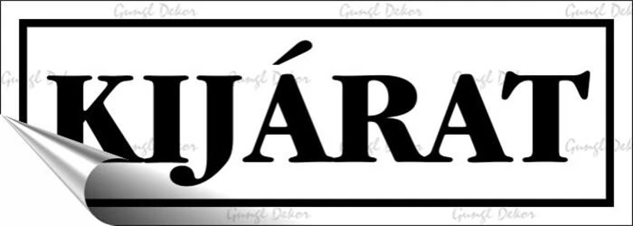 Információs sticker 14x5cm Kijárat white - iPoncomp.com